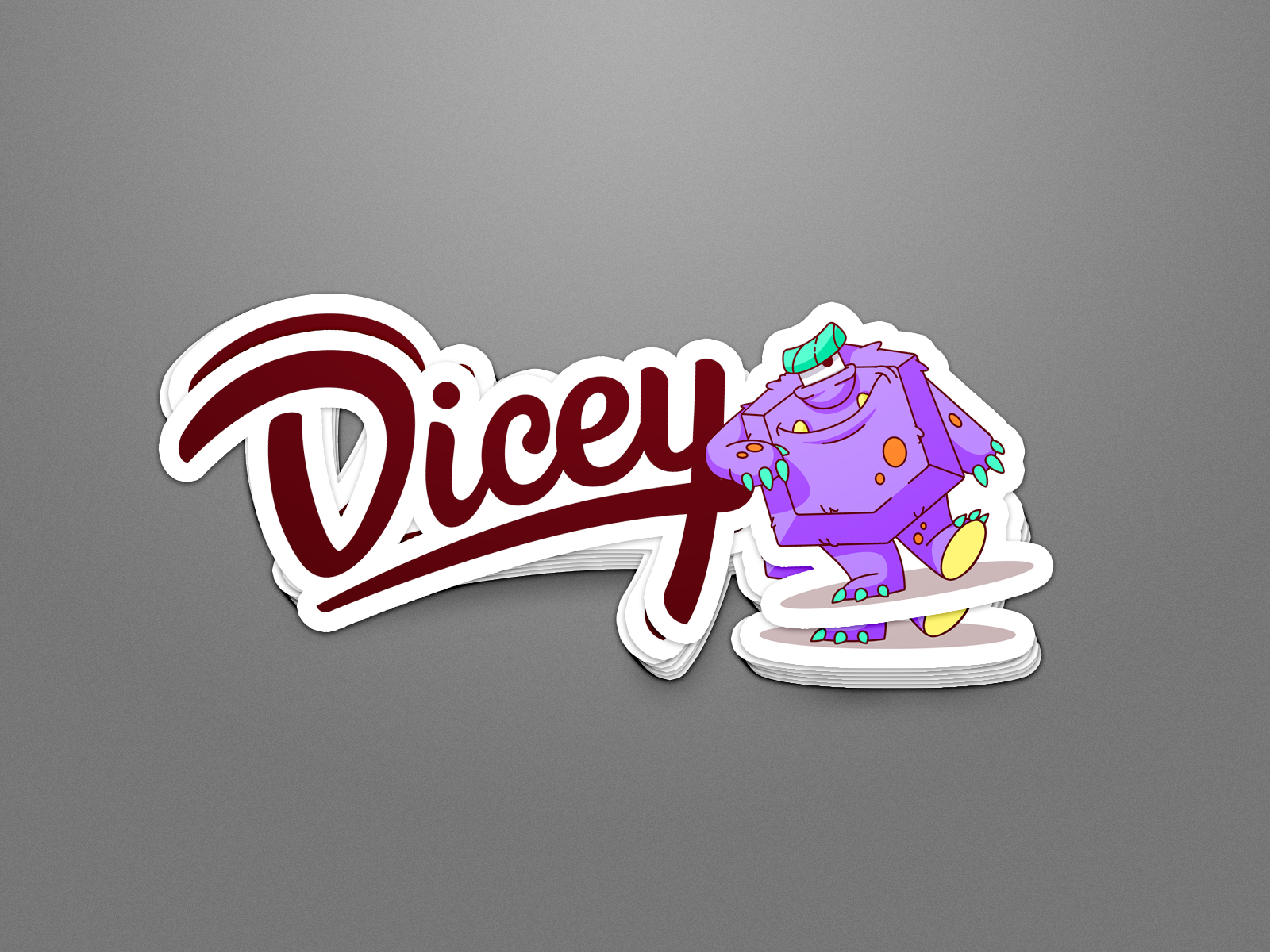 Case Study: Dicey. Logo and Mascot Design for Party Game