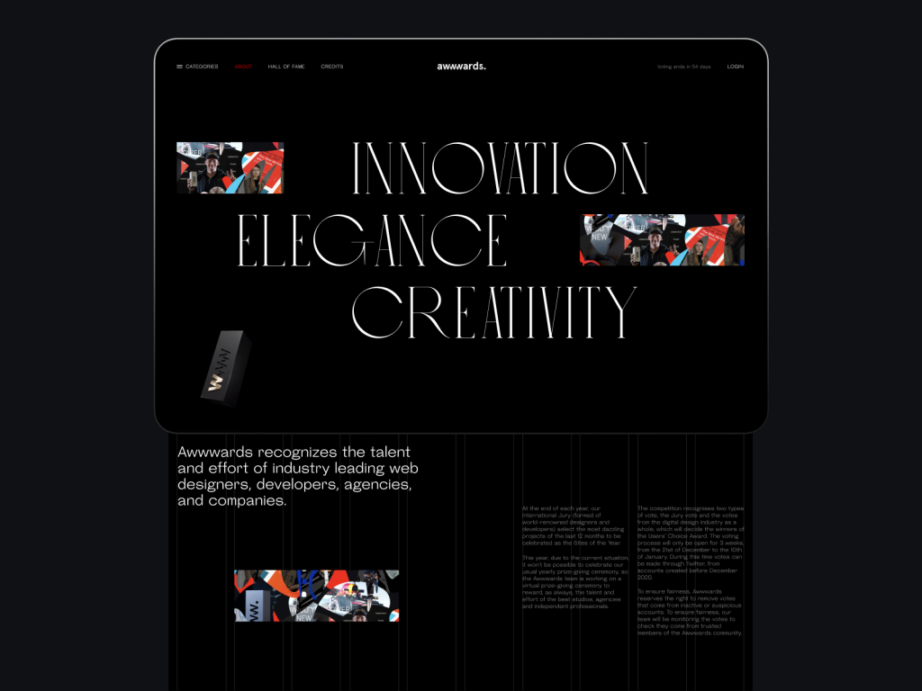 Case Study: Annual Awwwards 2020 Website Design