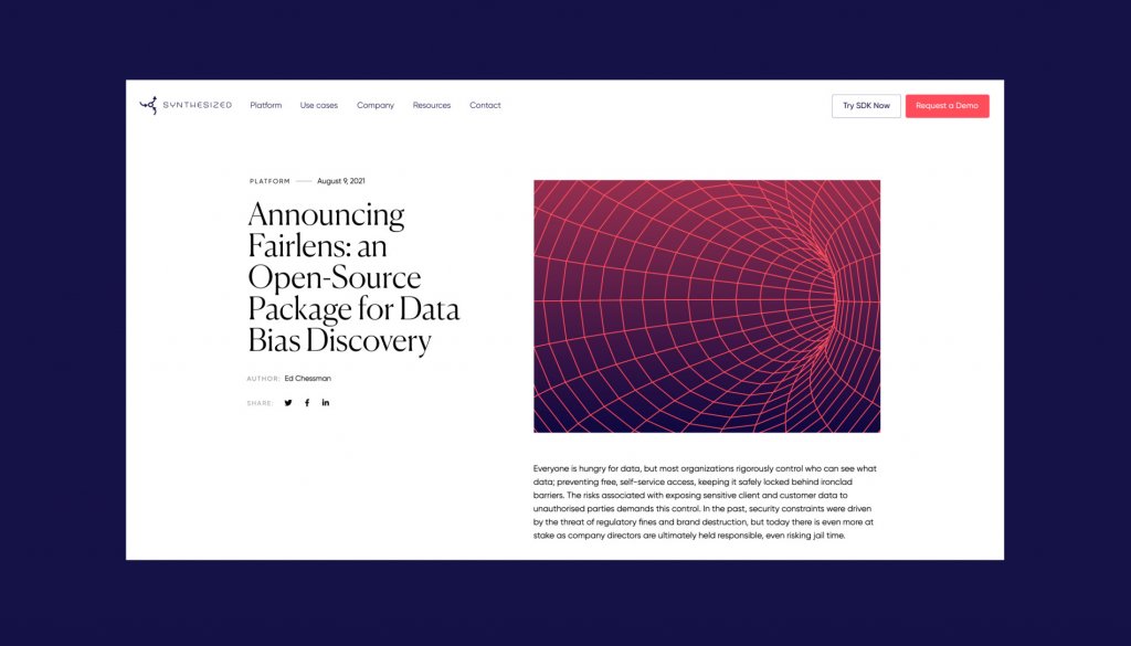 Case Study: Synthesized. Web Design for DataOps Platform - Tubik Blog ...