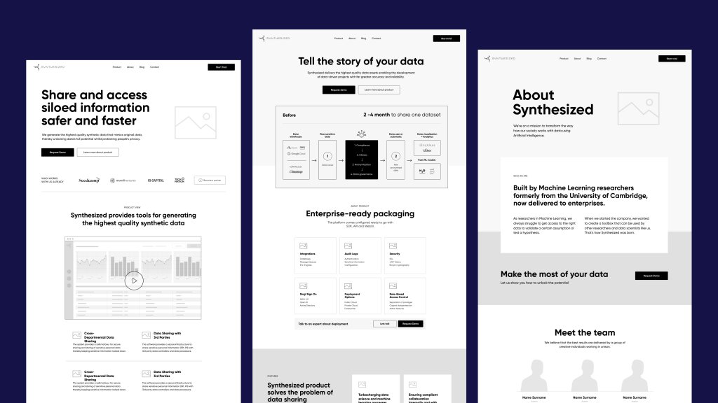 Case Study: Synthesized. Web Design for DataOps Platform - Tubik Blog ...