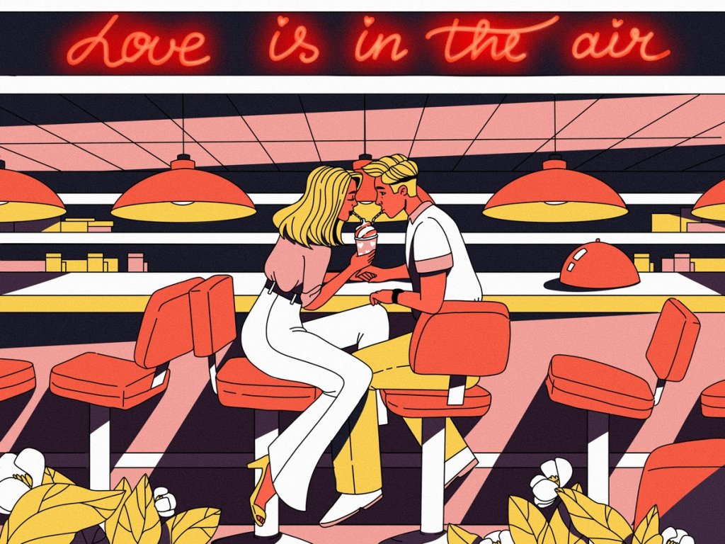 Art of Love: Romantic Illustrations on Love and Affection