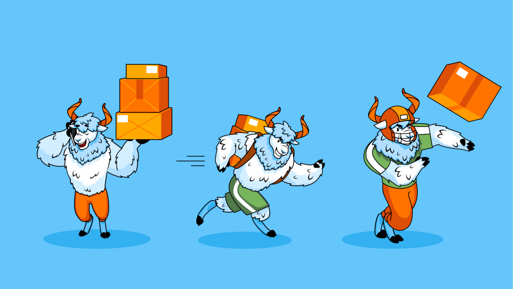 Case Study: PackYak. Mascot Design for Shipping Service