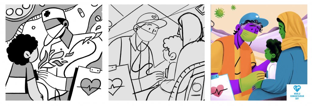 Case Study: World Humanitarian Day. Illustrations and Video for United ...