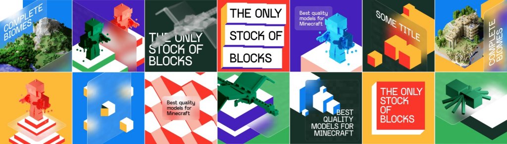 Case Study: BlockStock. Brand Identity and Website for Minecraft Models ...