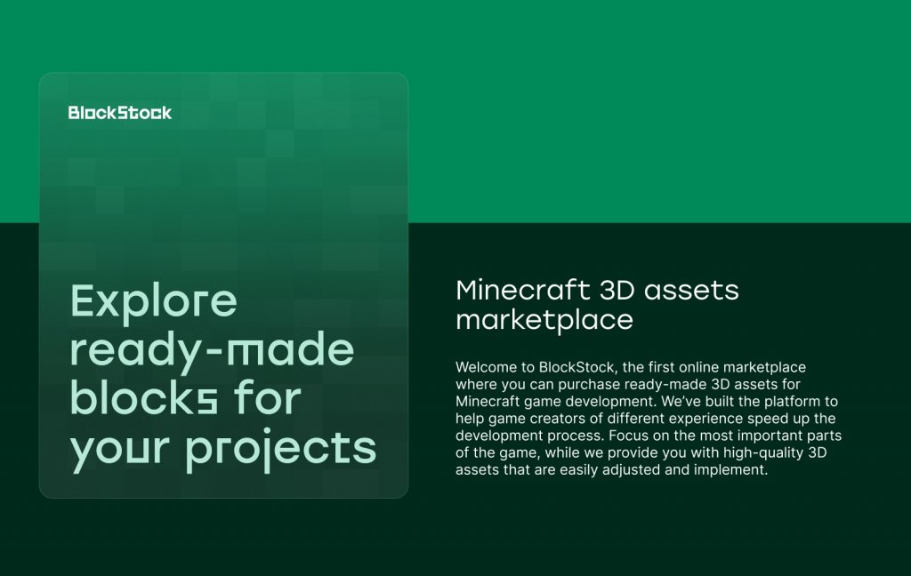 Case Study: BlockStock. Brand Identity and Website for Minecraft Models ...