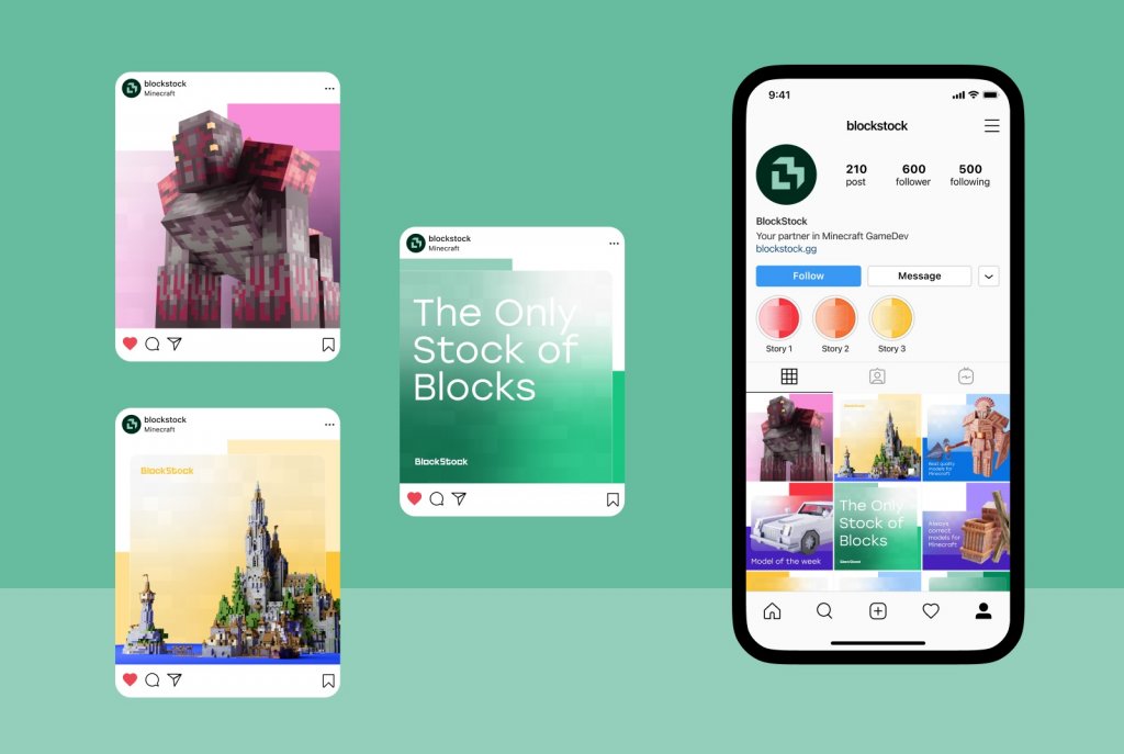Case Study: BlockStock. Brand Identity and Website for Minecraft Models ...