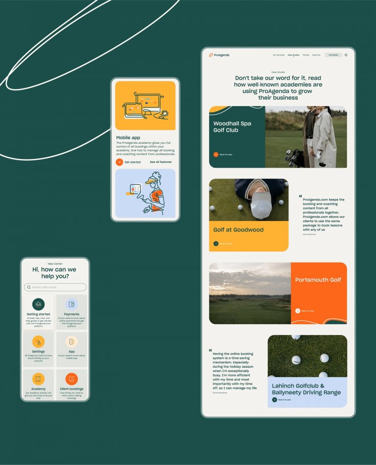 Case Study: ProAgenda. Identity and Website Design for Golf Management ...