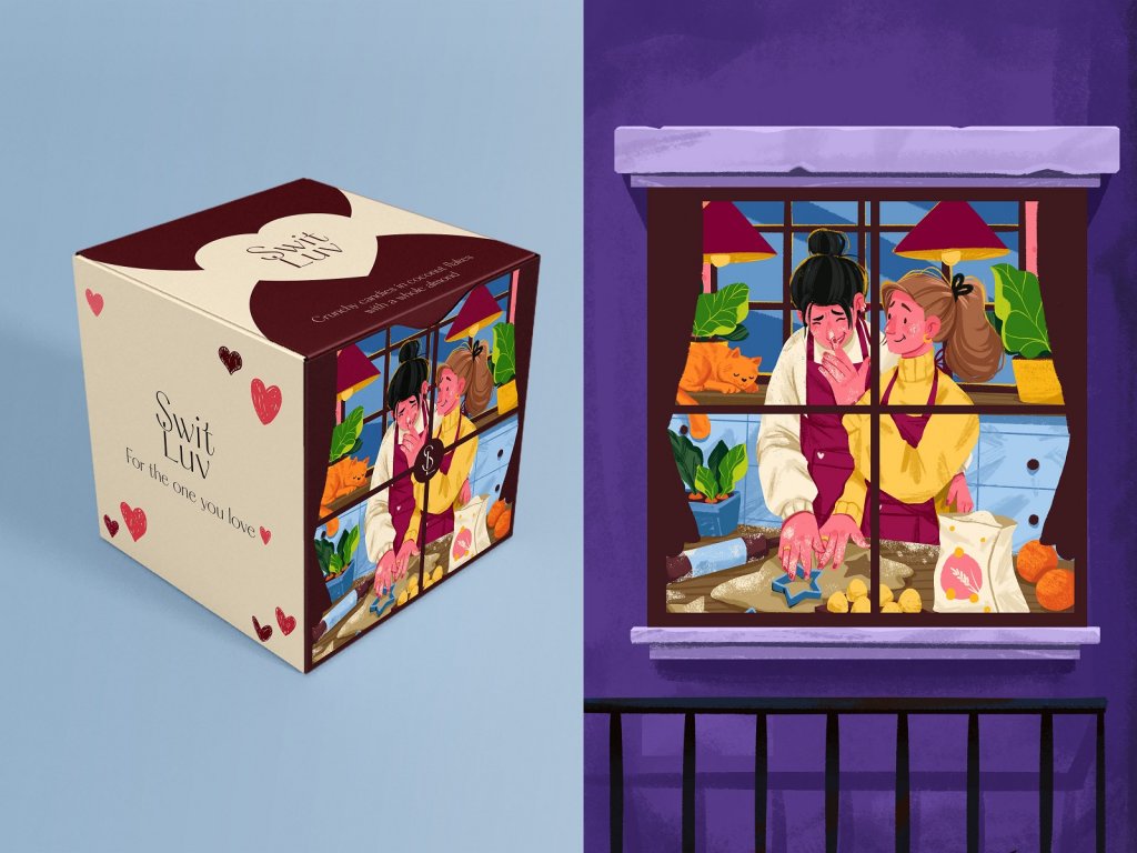 Case Study: SwitLuv. Theme Packaging Design About Love for Sweets Brand