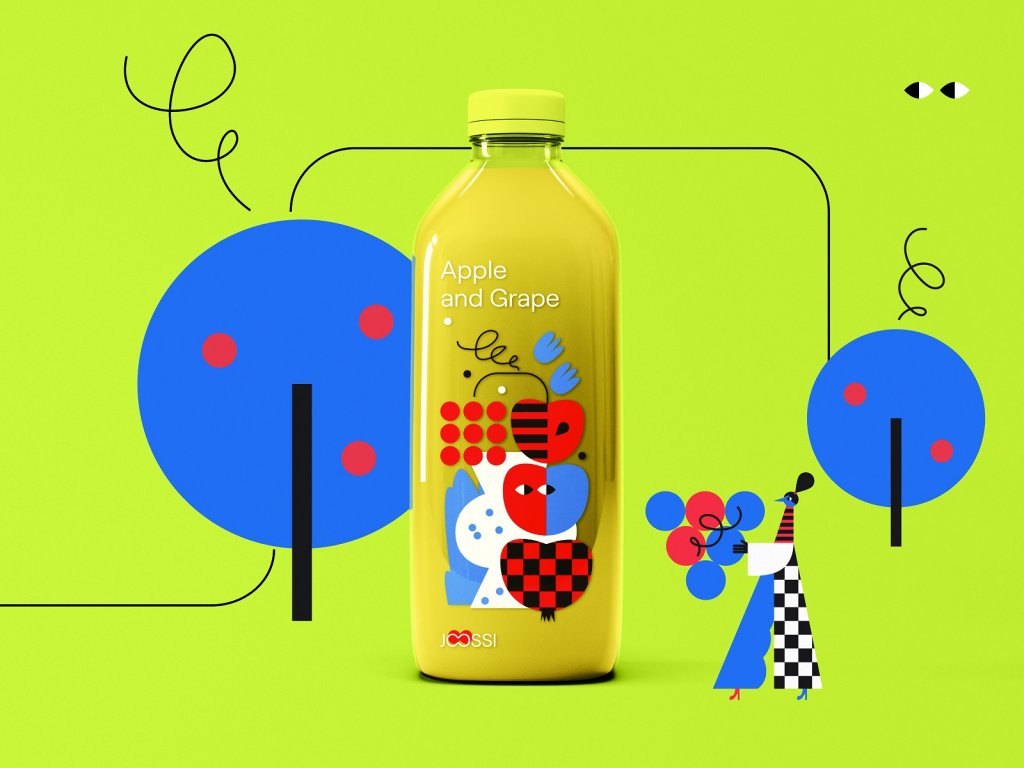 Case Study: Joossi. Packaging Design and Marketing Graphics for Juice Brand