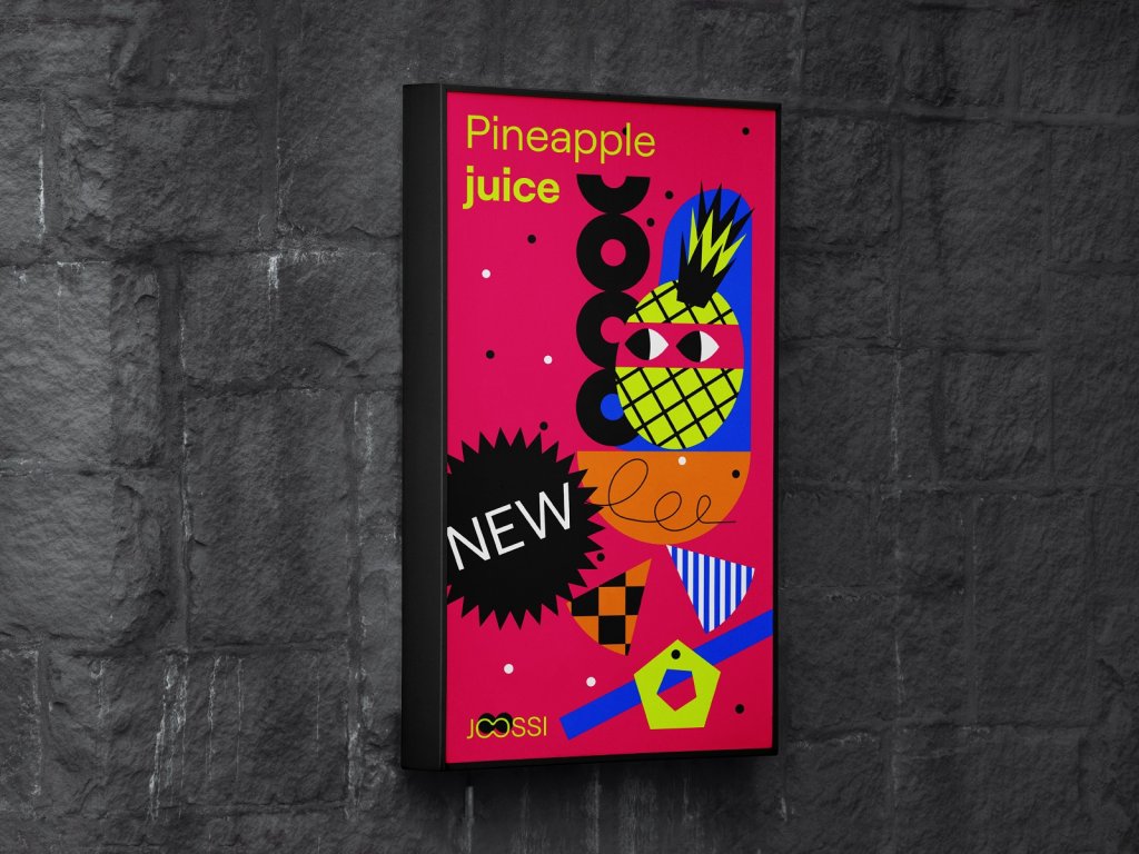 Case Study: Joossi. Packaging Design and Marketing Graphics for Juice Brand
