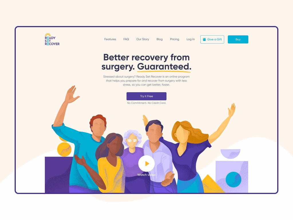 Case Study: Ready Set Recover. Illustrations and Website for Health ...