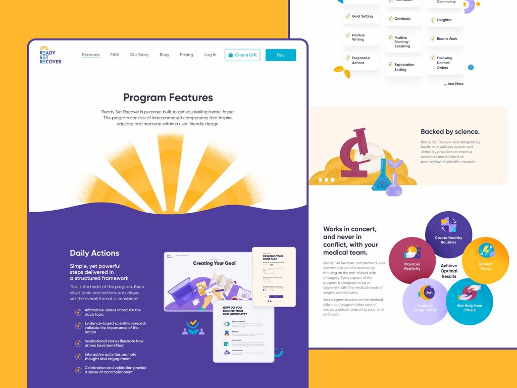 Case Study: Ready Set Recover. Illustrations and Website for Health ...