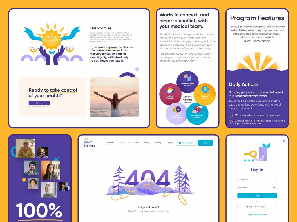 Case Study: Ready Set Recover. Illustrations and Website for Health ...