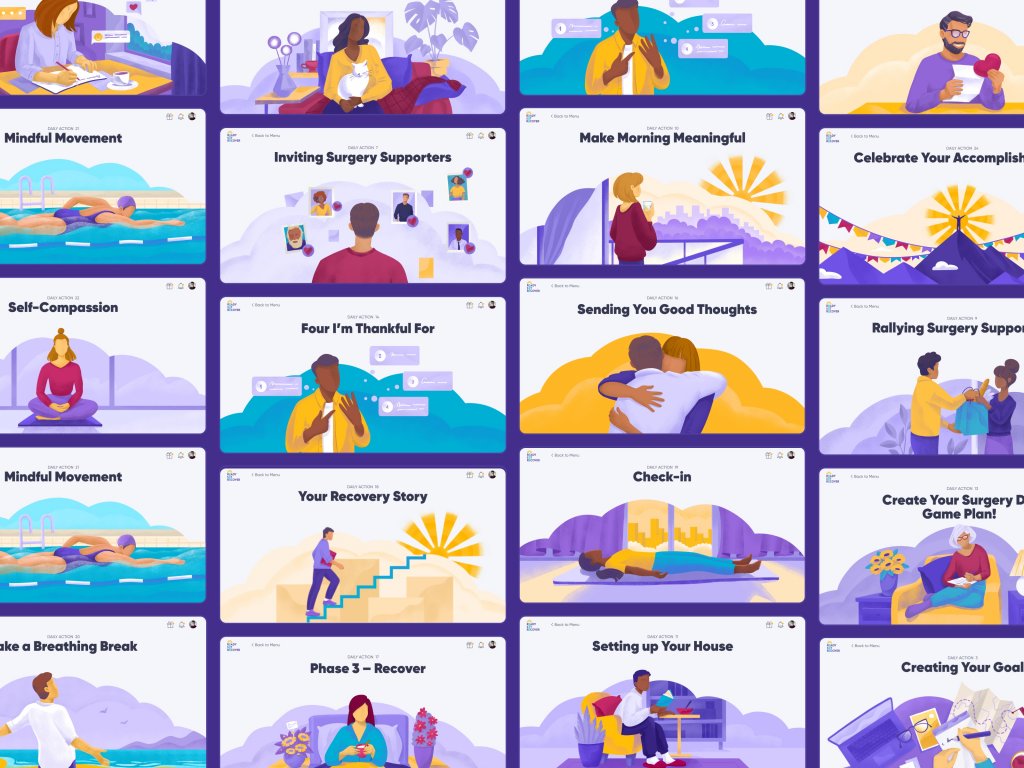 Case Study: Ready Set Recover. Illustrations and Website for Health ...