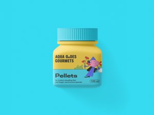 Case Study: Aqua Dudes. Cartoonish Packaging Design for Fish Food Brand