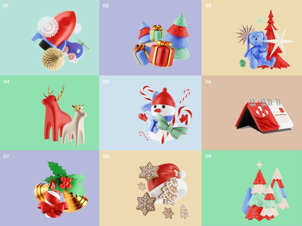 Case Study: Nova Post Advent Calendar. UI/UX Design and Christmas 3D Art
