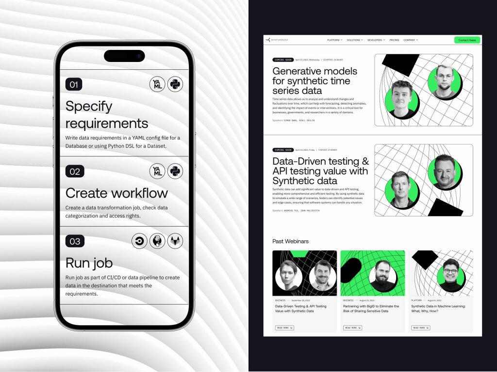 Case Study: Synthesized 2.0. Web Design for High-quality Synthetic Data Platform