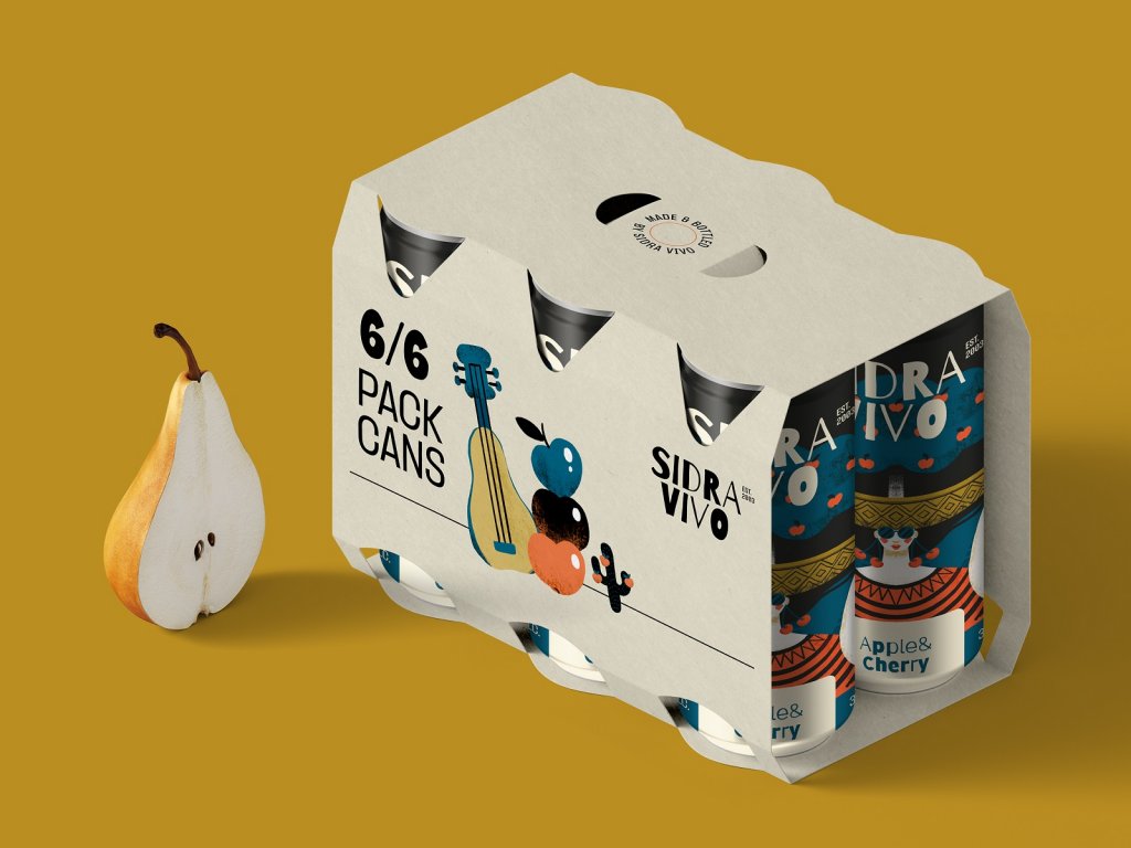 Case Study: Sidra Vivo. Vibrant Packaging Design for Cider Brand