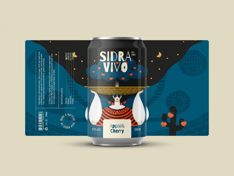 Case Study: Sidra Vivo. Vibrant Packaging Design for Cider Brand