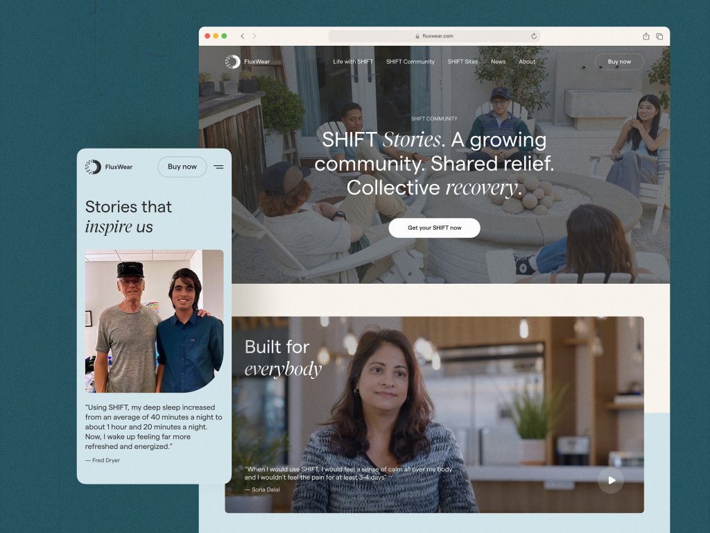 Case Study: FluxWear. Web Design and Development for Health Tech Product
