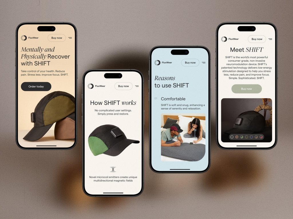 Case Study: FluxWear. Web Design and Development for Health Tech Product