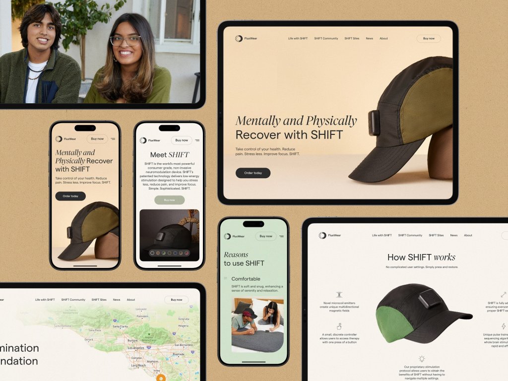 Case Study: FluxWear. Web Design for Health Tech Product