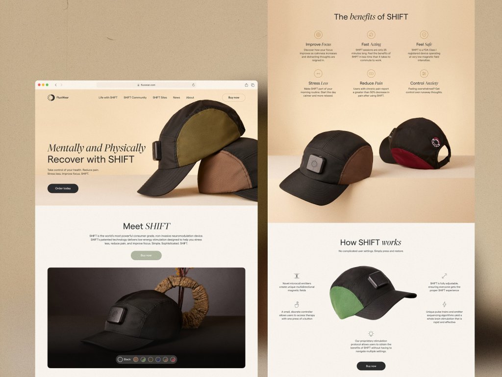 Case Study: FluxWear. Web Design and Development for Health Tech Product
