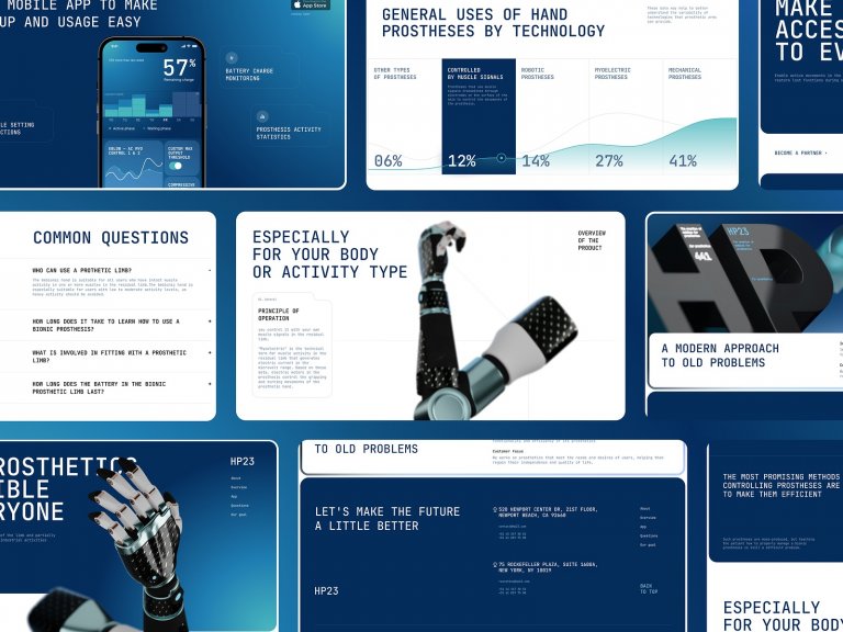 Case Study: HP23. Website and 3D Animation for Prostheses Producer