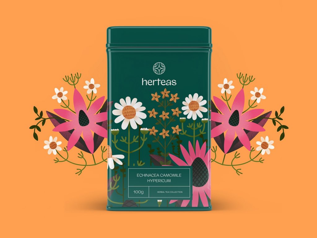 Case Study: Herteas. Packaging Design for Herbal Tea Brand