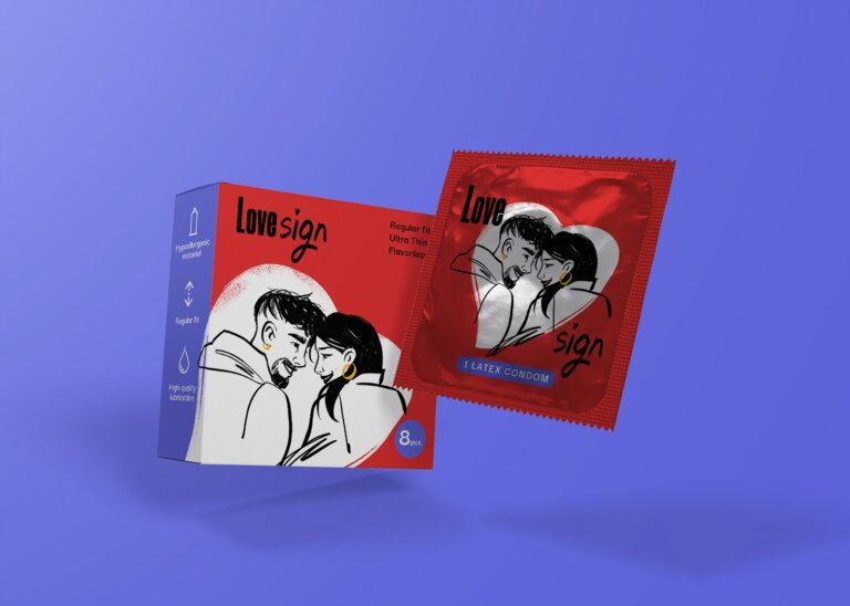 Case Study: Love Sign. Gift Box Packaging Design with Romantic Vibes