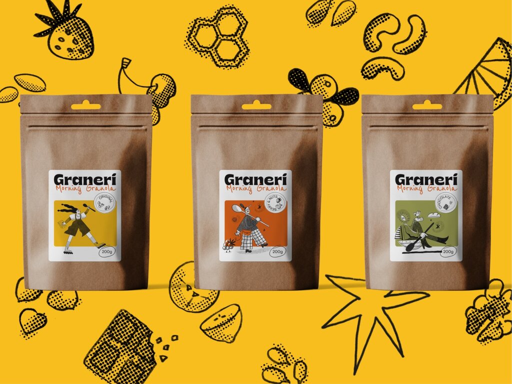Case Study: Graneri. Artistic Granola Brand Packaging