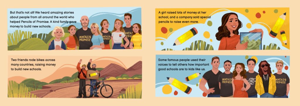 Case Study: Pencils of Promise. Picture Book Creation Process Step by Step