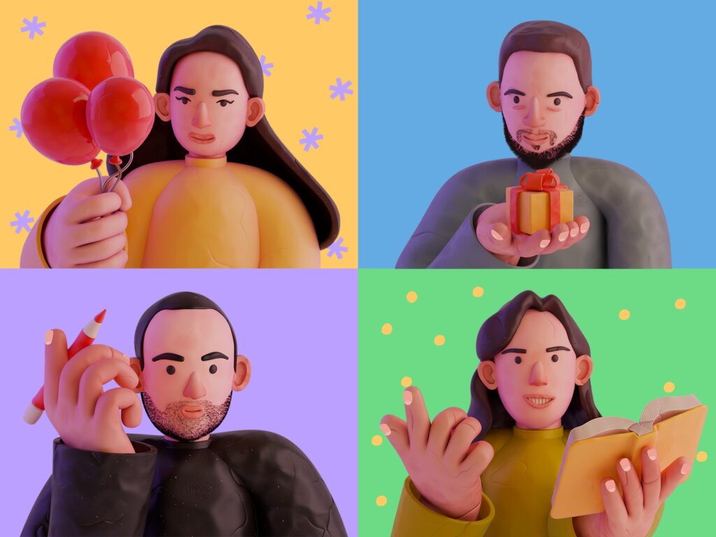 Case Study: Tubik Portraits. Character 3D Art Collection