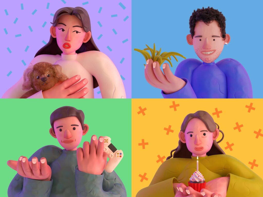 Case Study: Tubik Portraits. Character 3D Art Collection