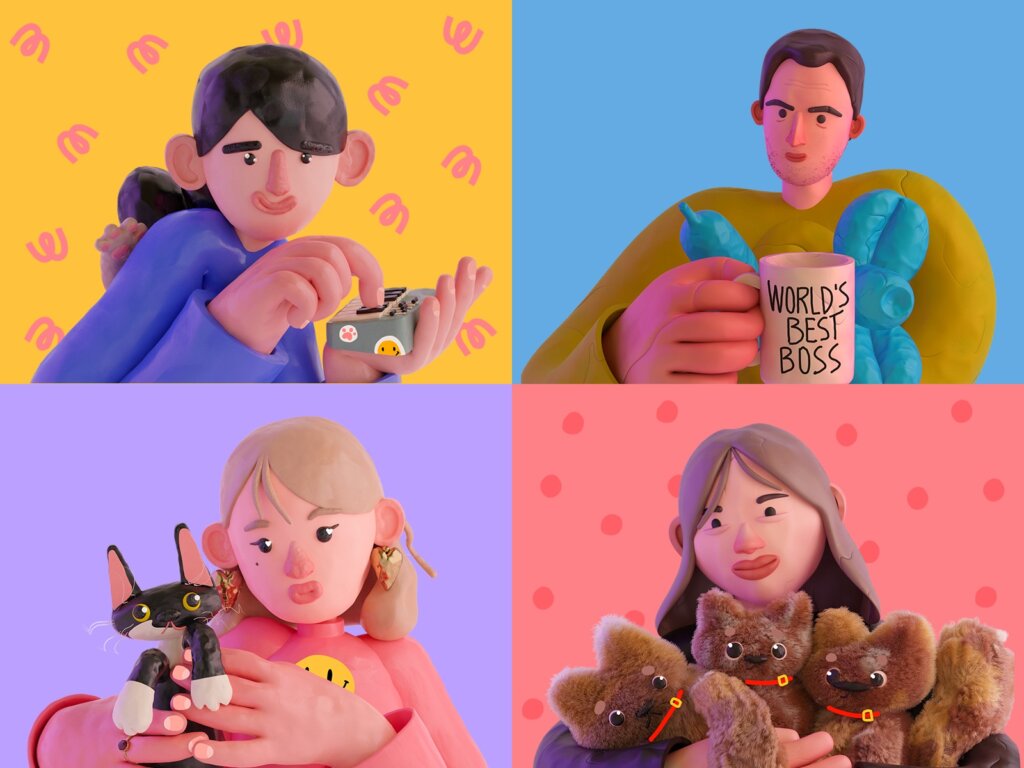 Case Study: Tubik Portraits. Character 3D Art Collection