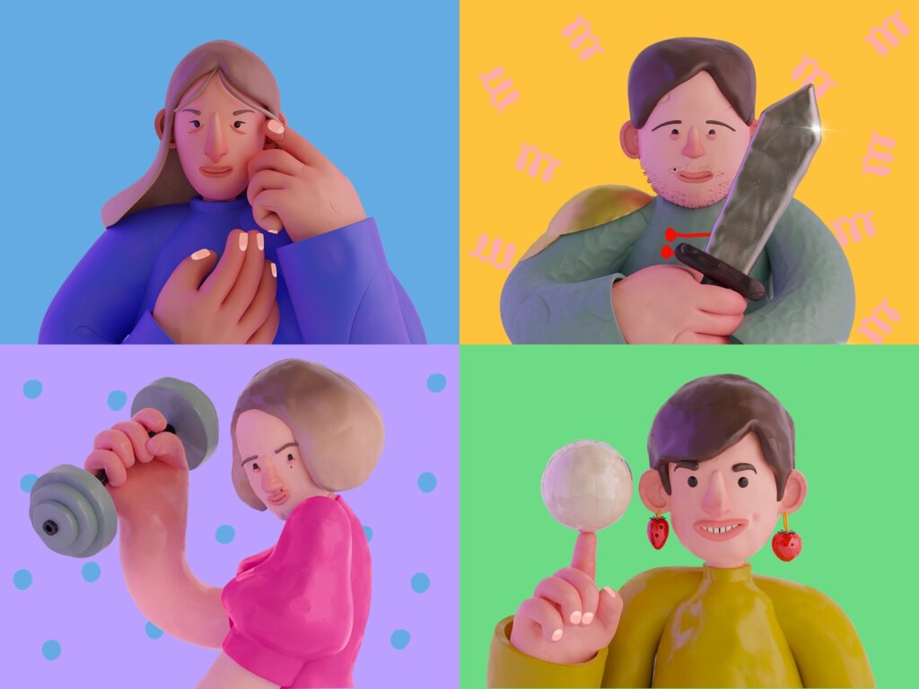 Case Study: Tubik Portraits. Character 3D Art Collection