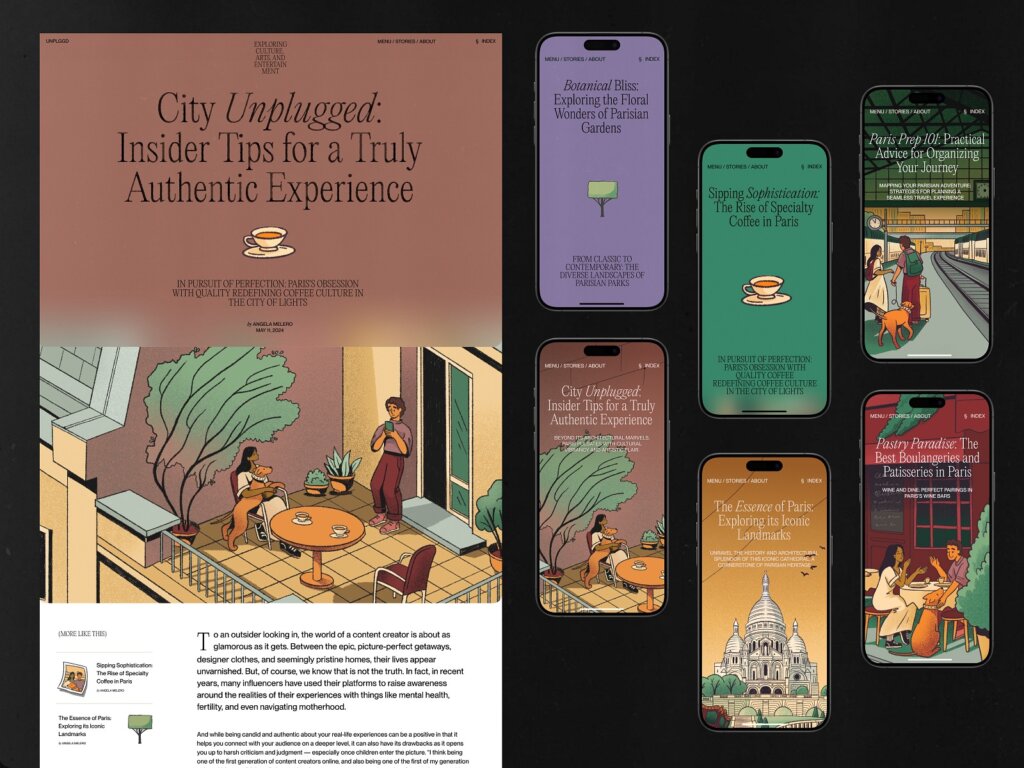 Case Study: Paris City Guide. Illustrations and Web Design for Tourism