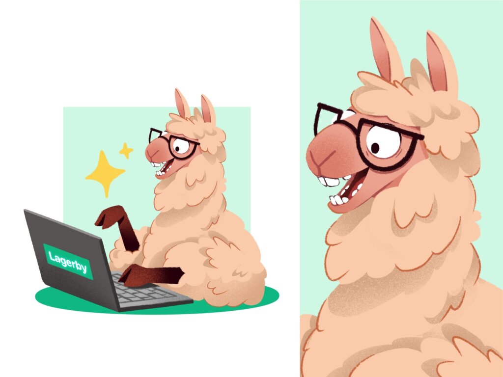 Case Study: Lagerby Llama. Mascot Design for Ecommerce