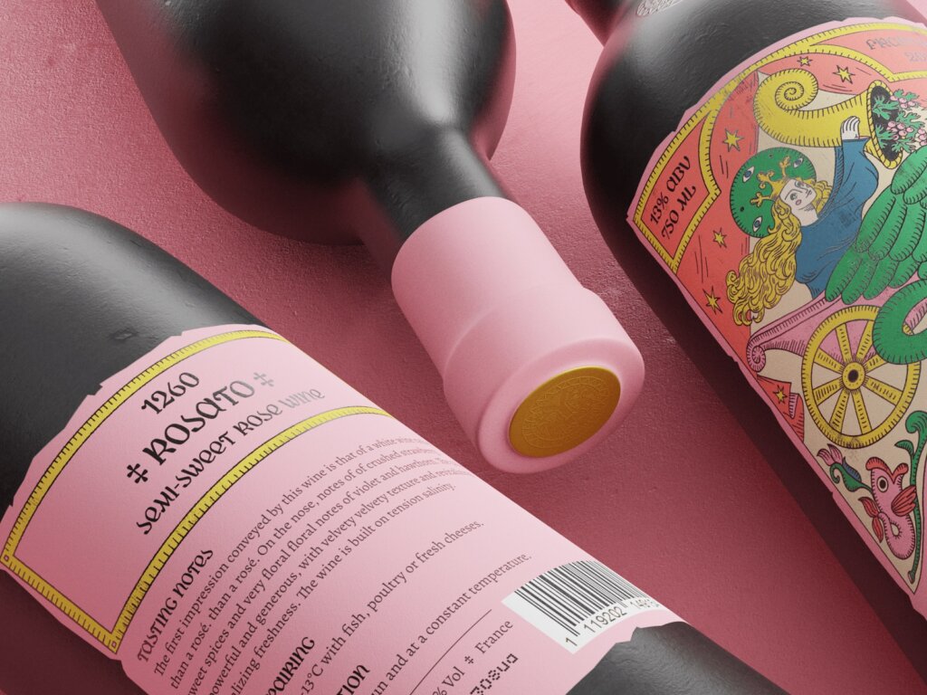 Case Study: 1260. Wine Brand Packaging Design with Medieval Vibes