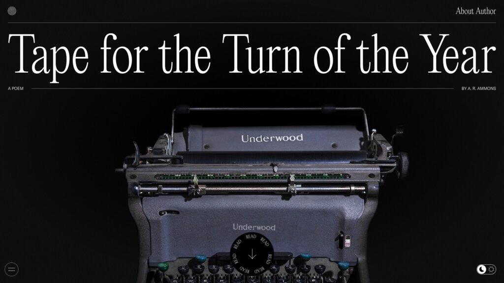 Case Study: Ammons' Poetry. Creating Website About Poet's Legacy