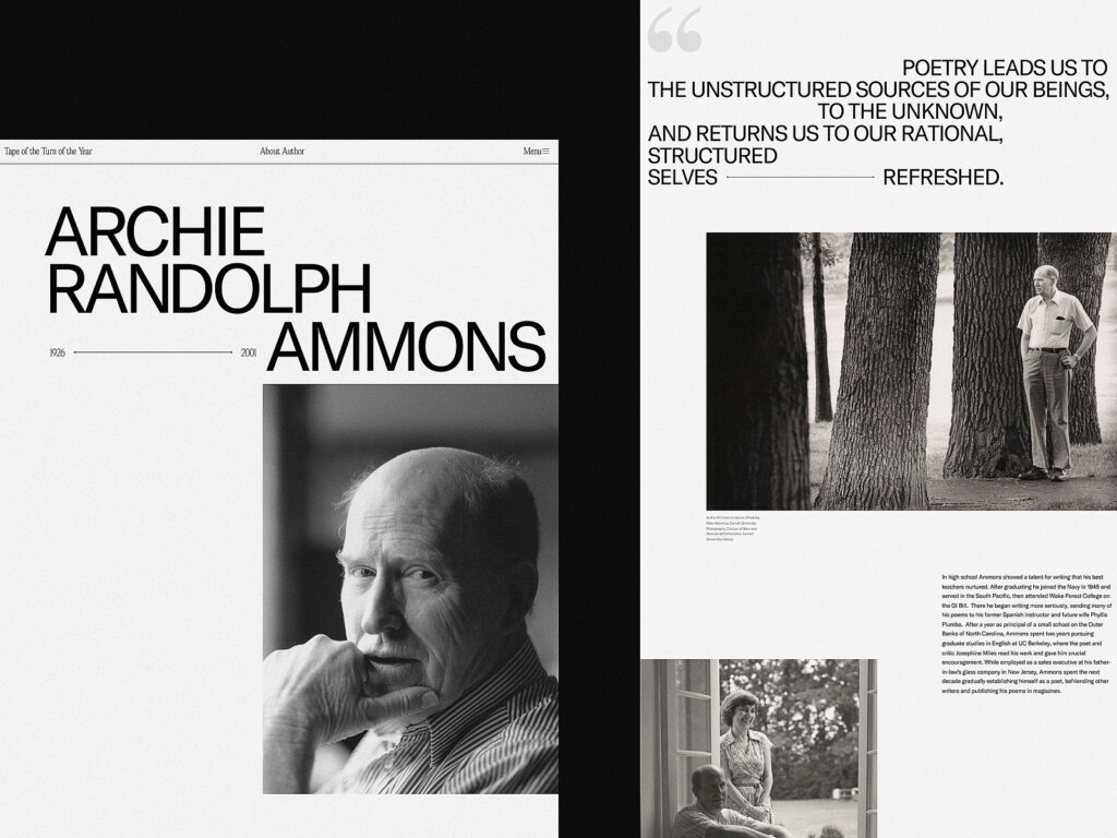 Case Study: Ammons' Poetry. Creating Website About Poet's Legacy